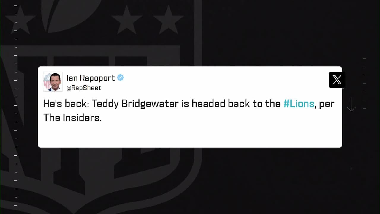 NFL Network Insider Ian Rapoport: Quarterback Teddy Bridgewater going ...