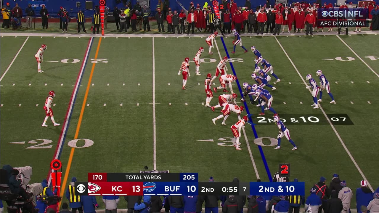 Buffalo Bills quarterback Josh Allen infiltrates the red zone during a ...