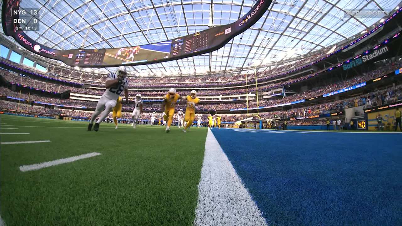 Indianapolis Colts running back Jonathan Taylor's ninth TD run of 2025 ...