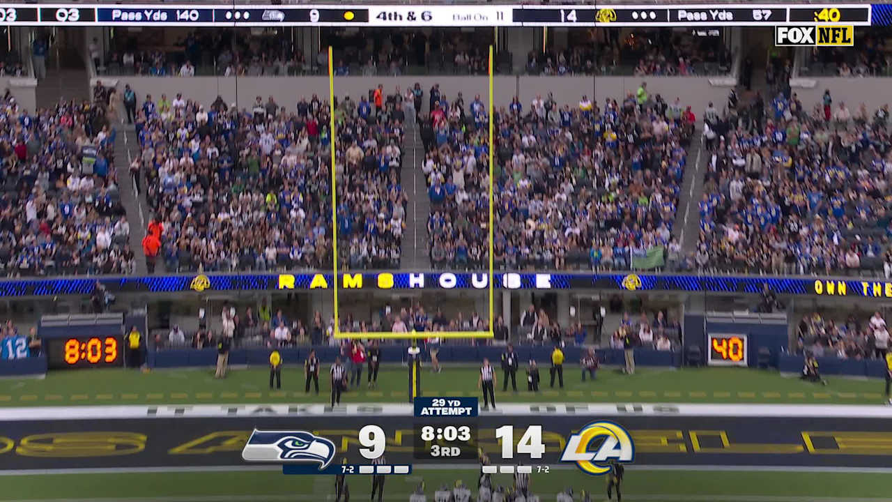Seattle Seahawks kicker Jason Myers drills a 29-yard field goal to mark ...
