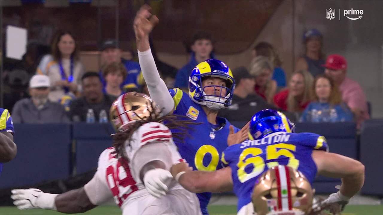 Los Angeles Rams quarterback Matthew Stafford's 18-yard strike to wide receiver Davante Adams ...