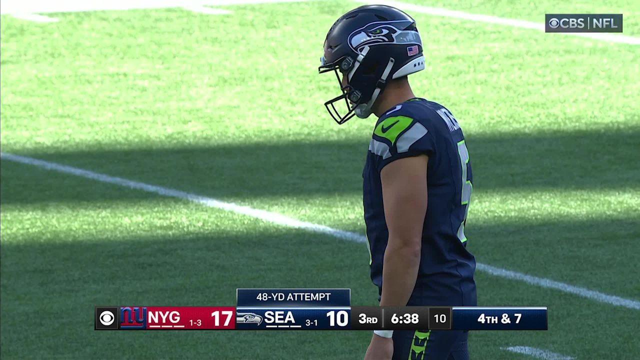 Seattle Seahawks kicker Jason Myer's 48-yard field goal trims New York ...