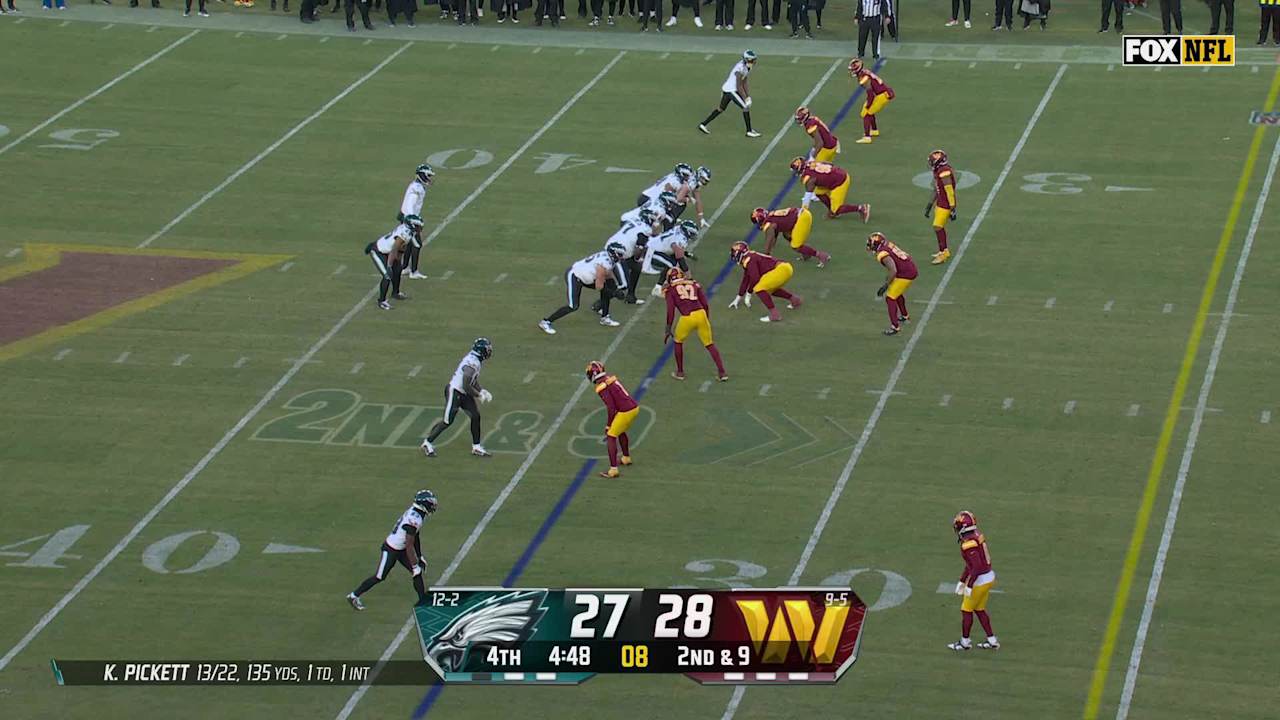 Washington Commanders' defensive lineman Jalyn Holmes takes down ...