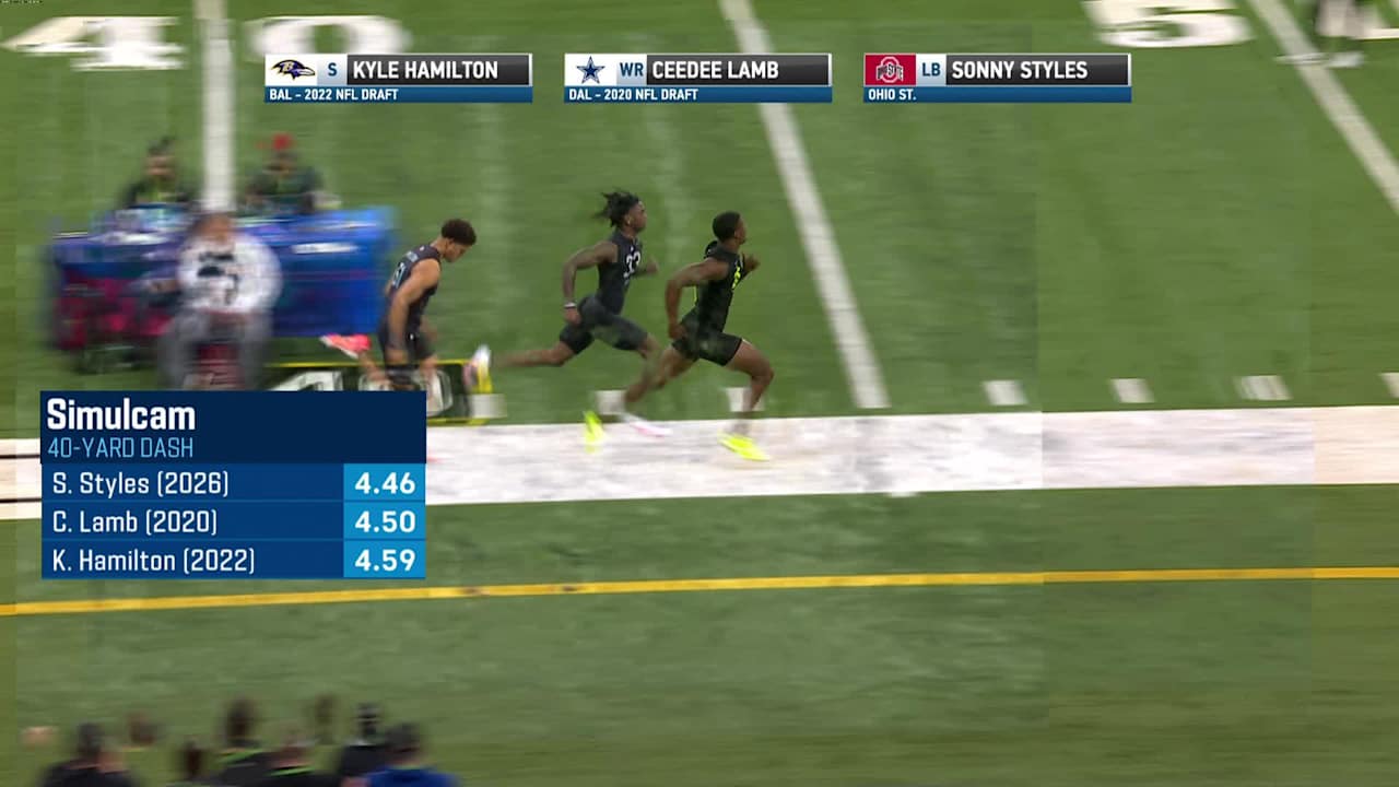 Simulcam: Ohio State linebacker Sonny Styles pulls away from Dallas ...
