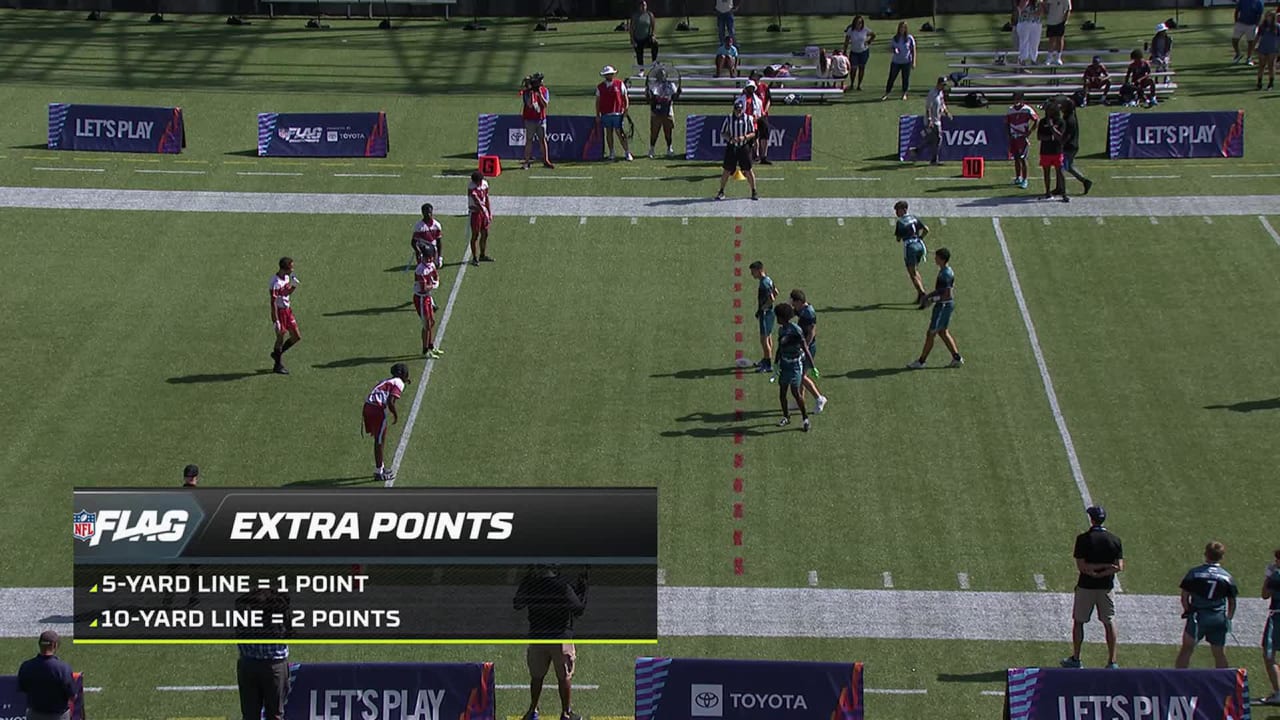 BGCNRI Raptors Eagles go for an extra 1 point in 5-yard attempt