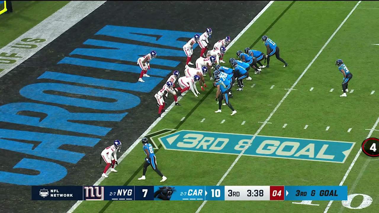 Carolina Panthers running back Chuba Hubbard plunges into end zone to ...
