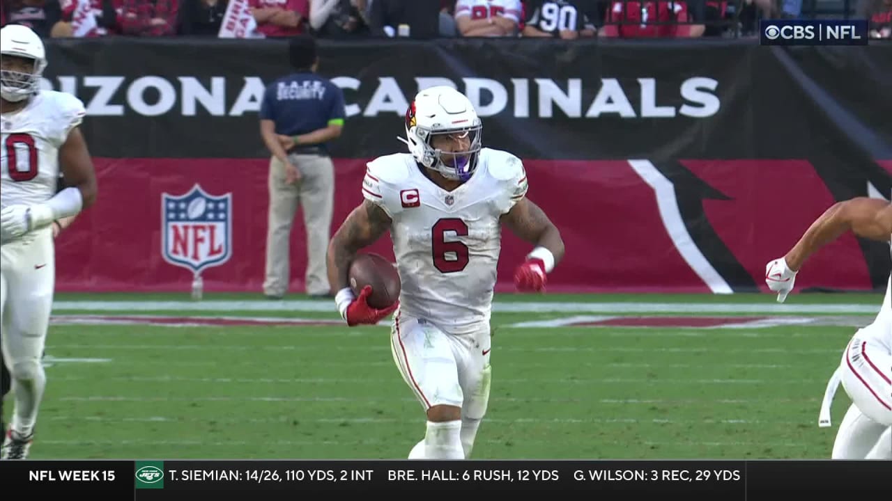Arizona Cardinals running back James Conner floors his gas pedal on 44 ...