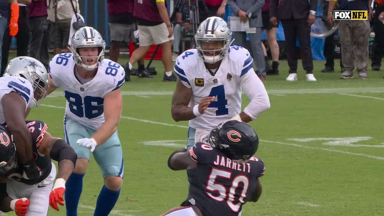 Dallas Cowboys running back Javonte Williams hits the B button twice on ...