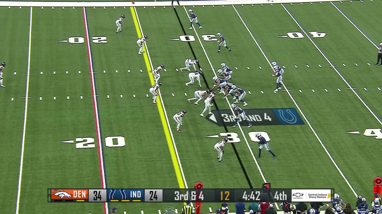 Indianapolis Colts quarterback Jason Bean's 18-yard sling to wide ...