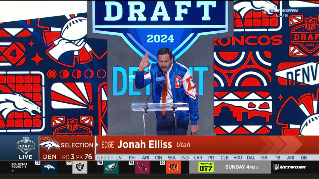 Denver Broncos select Jonah Eliss with No. 76 pick in 2024 draft