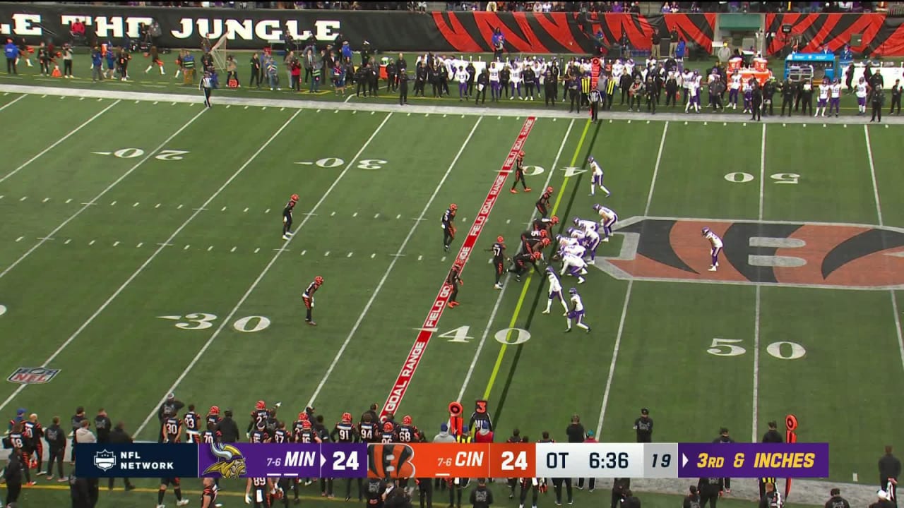 Cincinnati Bengals stuff Minnesota Vikings quarterback Nick Mullens ...