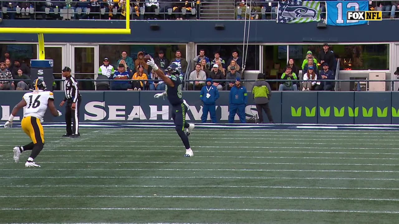 Seattle Seahawks tight end Noah Fant's one-handed catch goes for a 13 ...