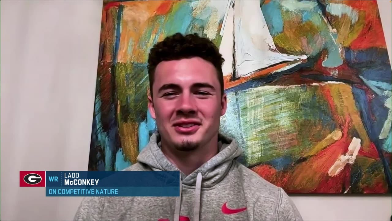Wide receiver Ladd McConkey recalls where he got his competitiveness from