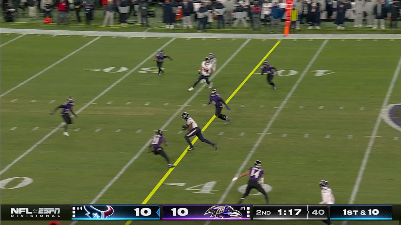 Houston Texans wide receiver Nico Collins' second consecutive reception ...