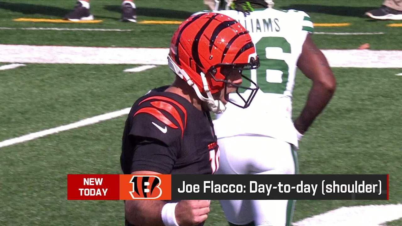 Cincinnati Bengals quarterback Joe Flacco (shoulder) listed as day-to ...