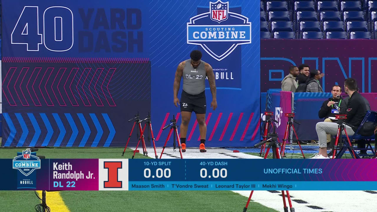 Defensive tackle Keith Randolph Jr. runs 5.15-second 40-yard dash at ...