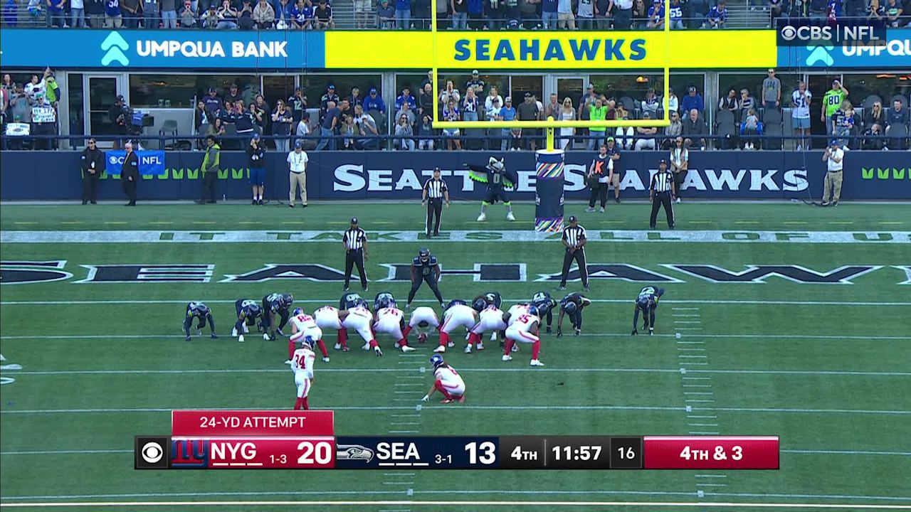 New York Giants kicker Greg Joseph's 24-yard field goal boosts Giants ...