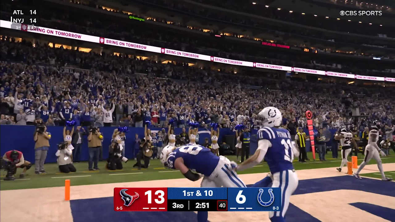 Indianapolis Colts rookie tight end Tyler Warren's 12-yard TD reception ...