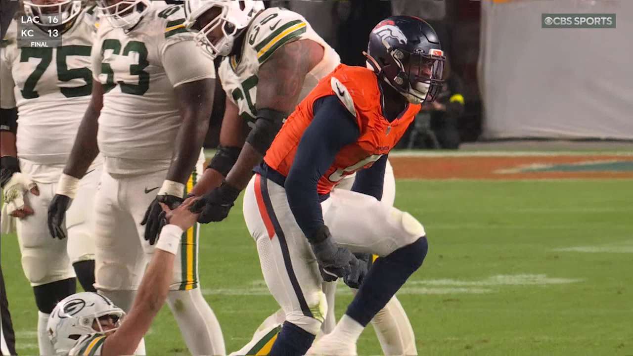 Denver Broncos linebacker Jonathon Cooper- defensive end Zach Allen ...