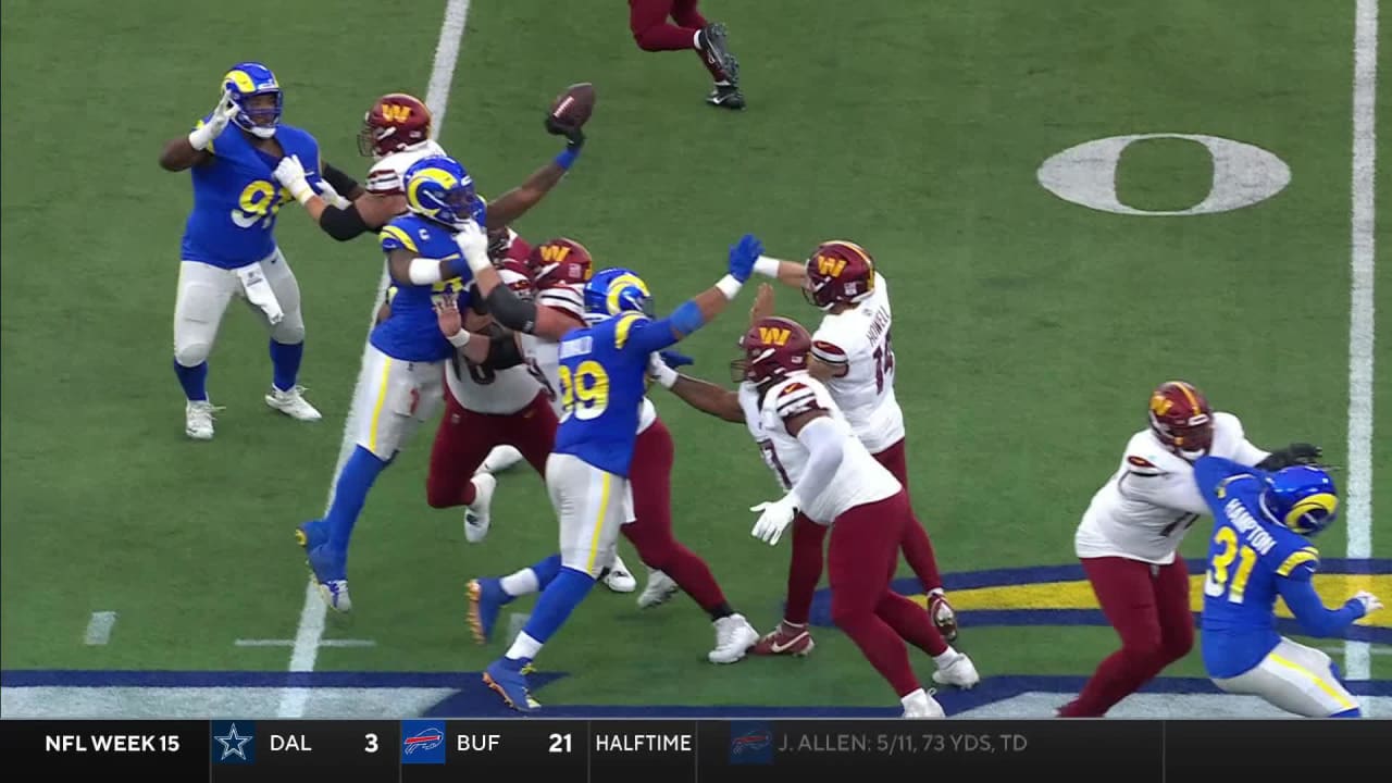 Los Angeles Rams linebacker Ernest Jones bats Washington Commanders ...