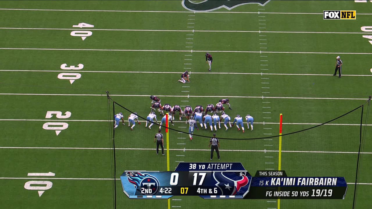 Kicker Ka'imi Fairbairn's 38-yard field goal extends Houston Texans ...