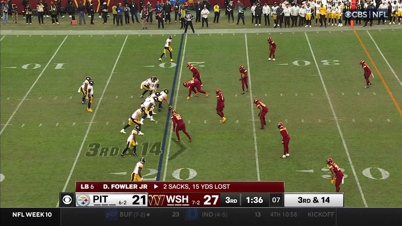 Washington Commanders safety Jeremy Chinn's first INT as a Commander ...