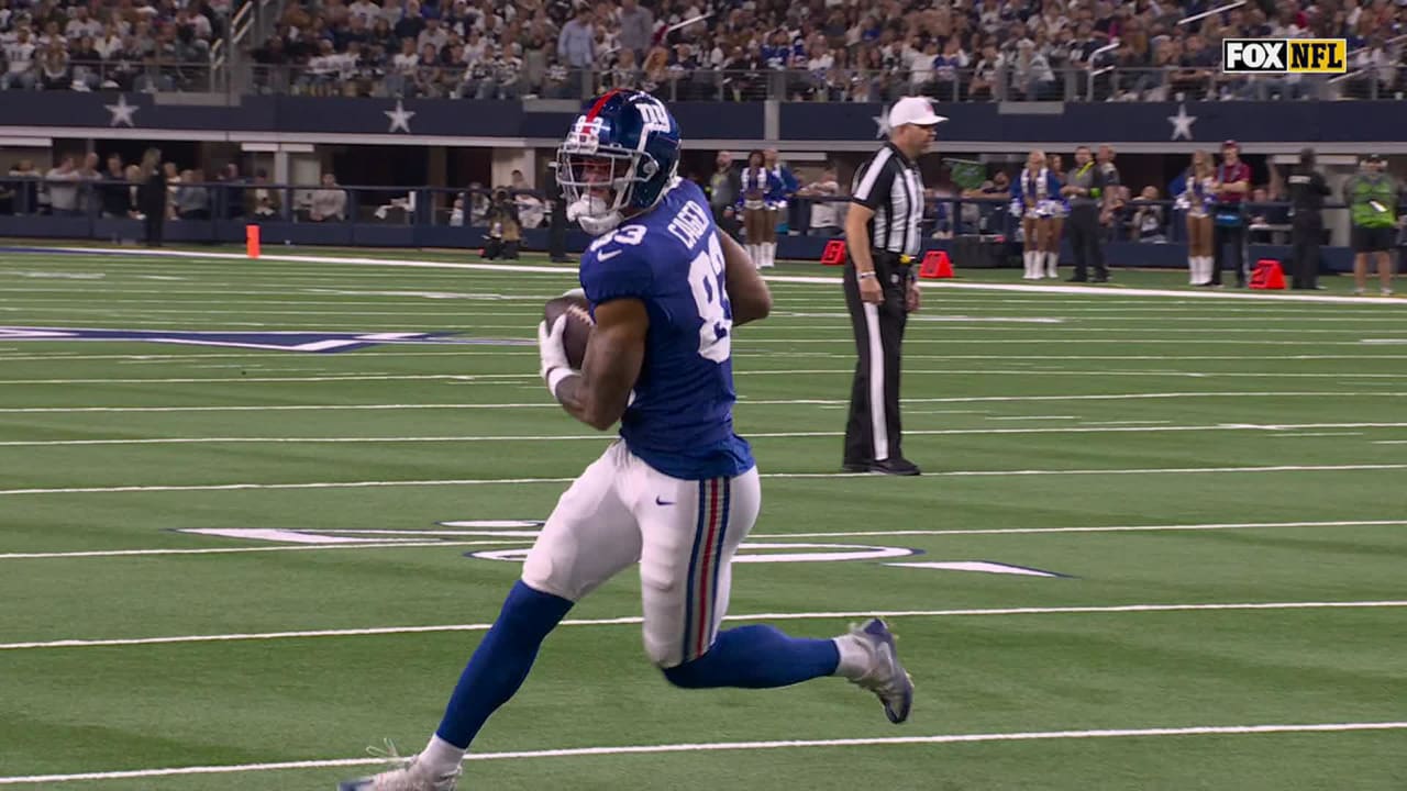 New York Giants wide receiver Lawrence Cager wins pylon raise for 10 ...