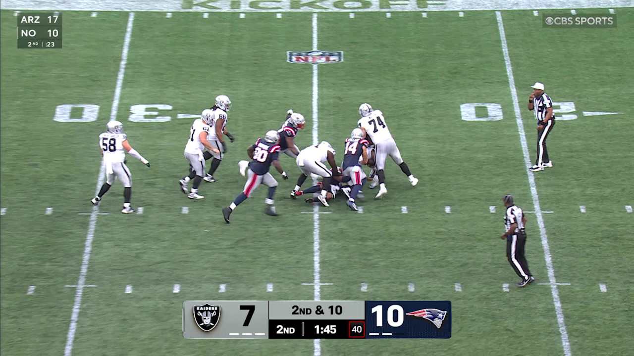 New England Patriots swarm Raiders quarterback Geno Smith for monster ...