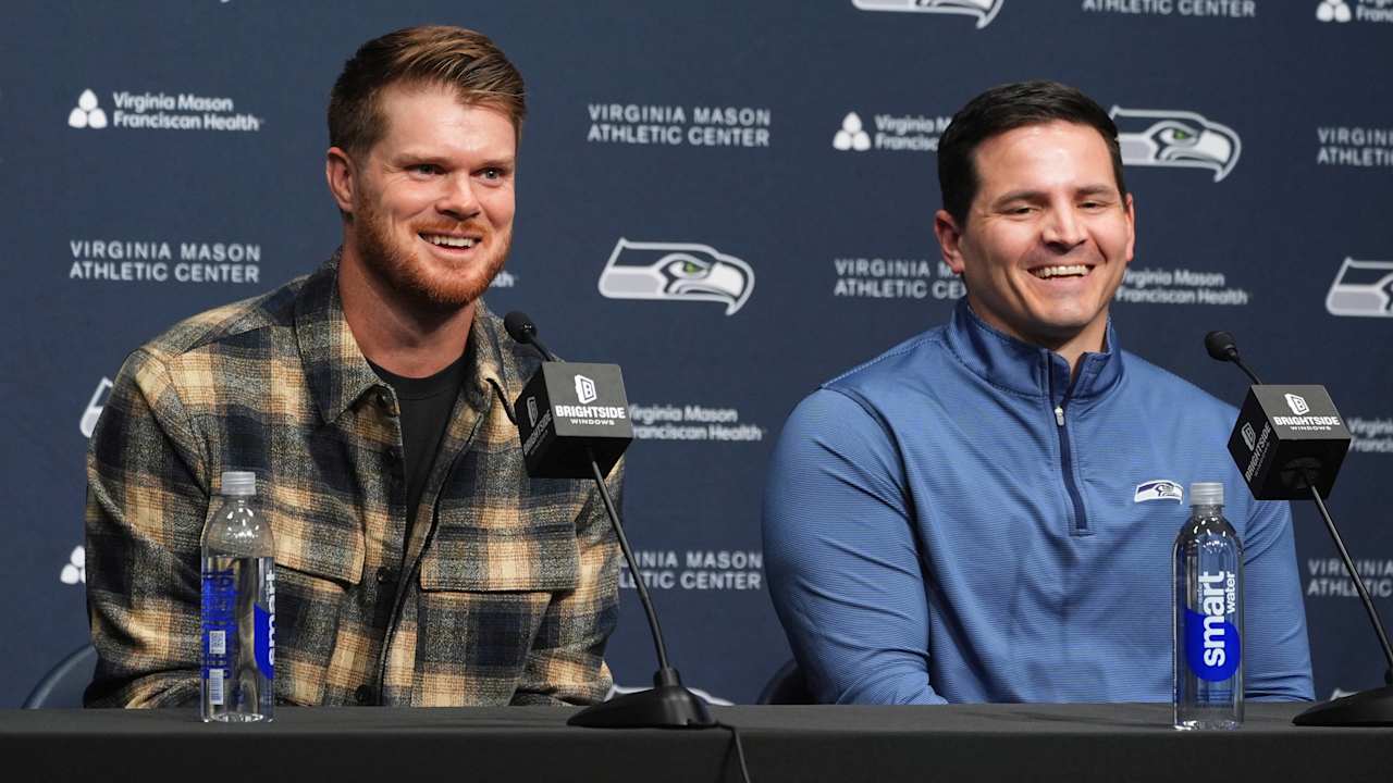 Seahawks' Mike Macdonald excited to work with 'energized' Sam Darnold ...