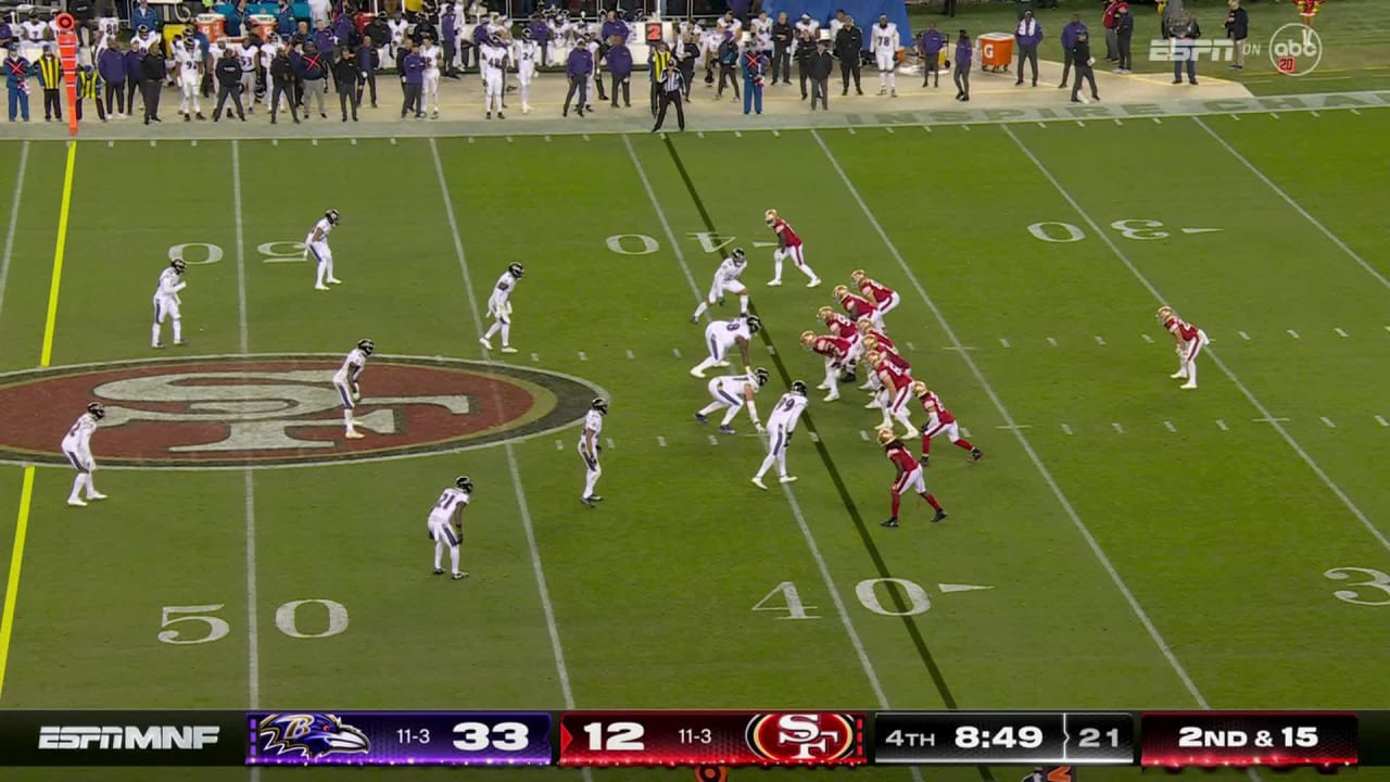 San Francisco 49ers wide receiver Brandon Aiyuk spins out of tackle on ...