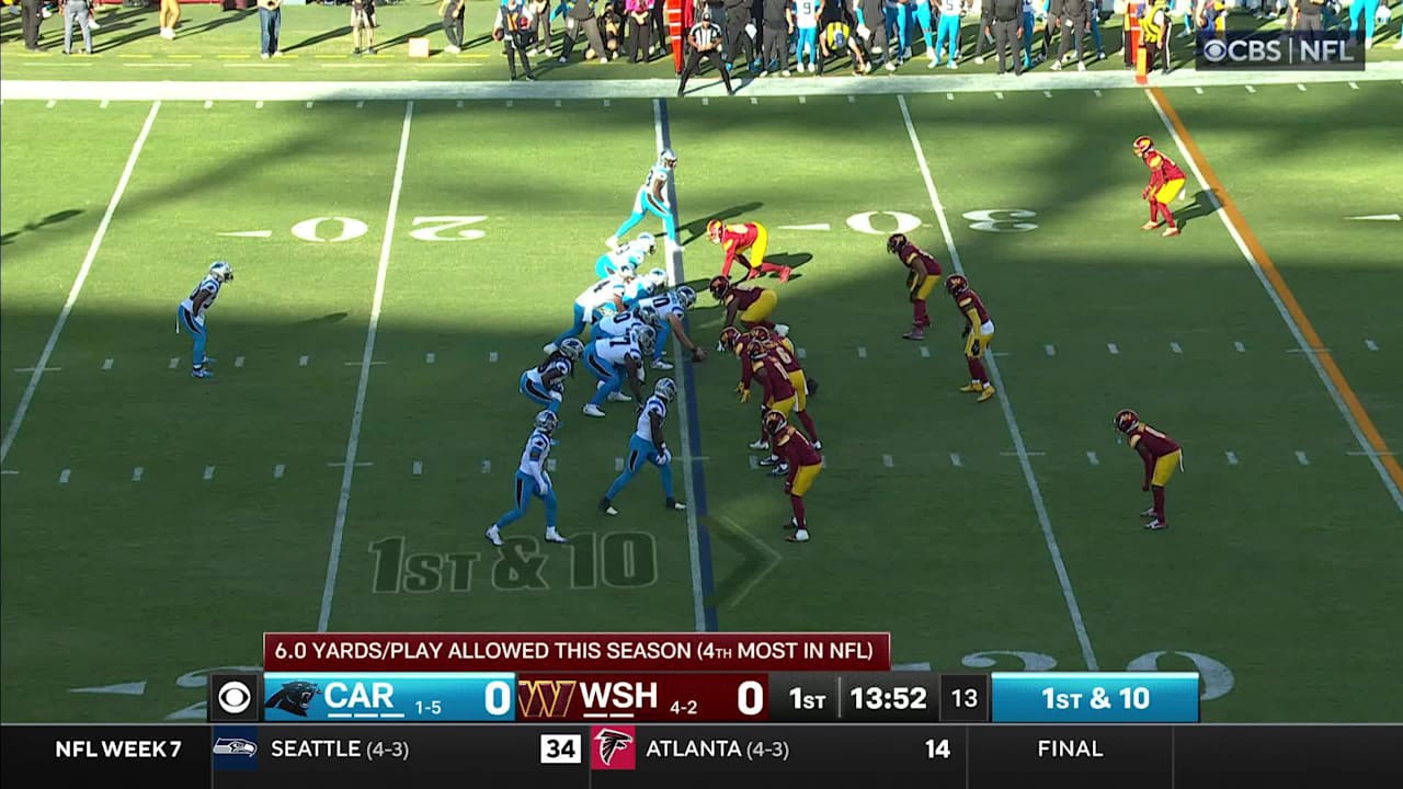 Carolina Panthers running back Miles Sanders takes jet sweep for 26 ...