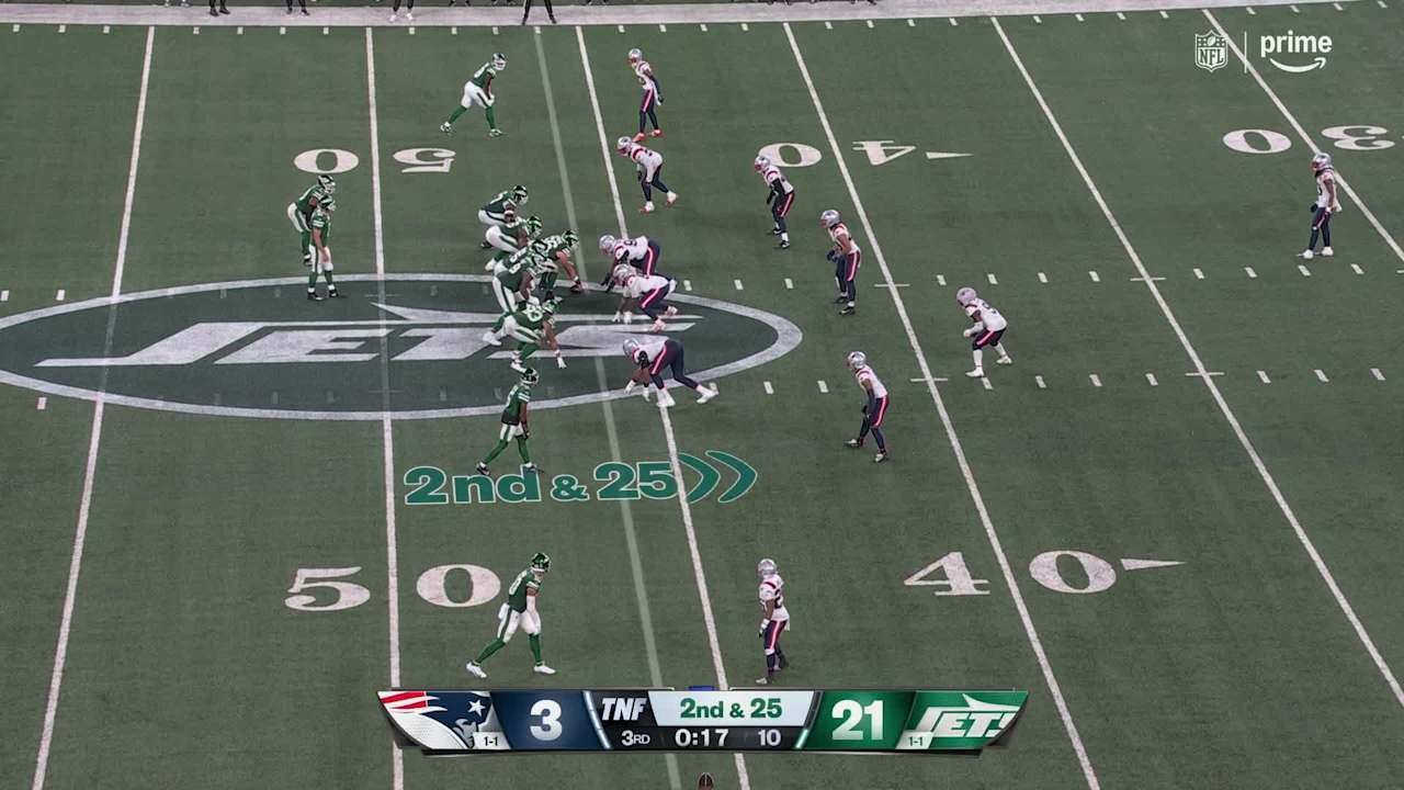 New England Patriots outside linebacker Josh Uche beats left tackle on ...