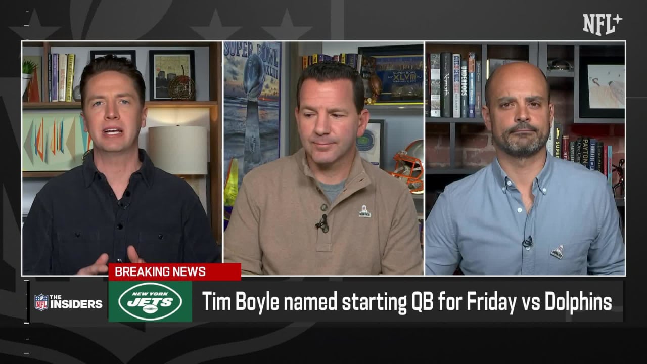 NFL Network Insider Tom Pelissero: New York Jets to start quarterback Tim Boyle over quarterback ...