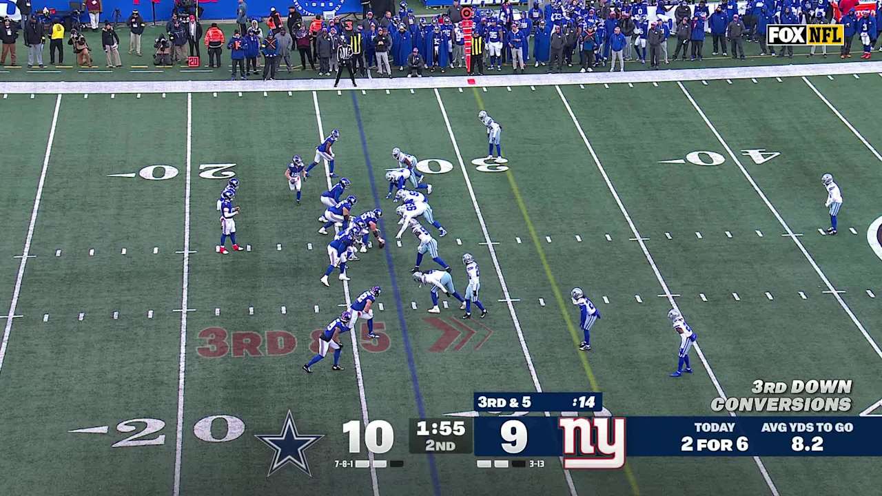 New York Giants quarterback Jaxson Dart delivers chain-moving pass to ...