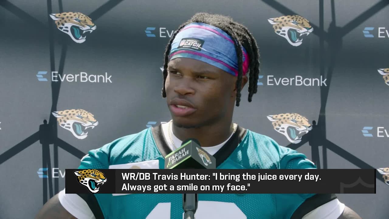 Jacksonville Jaguars wide receiver and defensive back Travis Hunter on ...