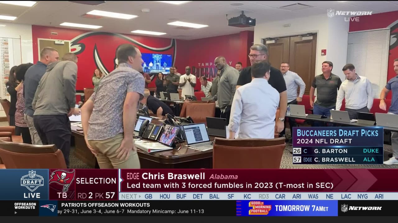 Tampa Bay Buccaneers select EDGE Chris Braswell with No. 57 pick in 2024 draft