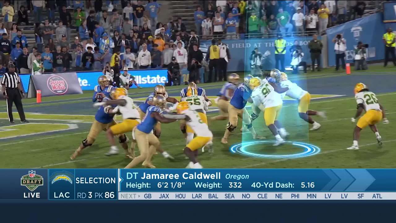 Los Angeles Chargers select defensive tackle Jamaree Caldwell with No ...