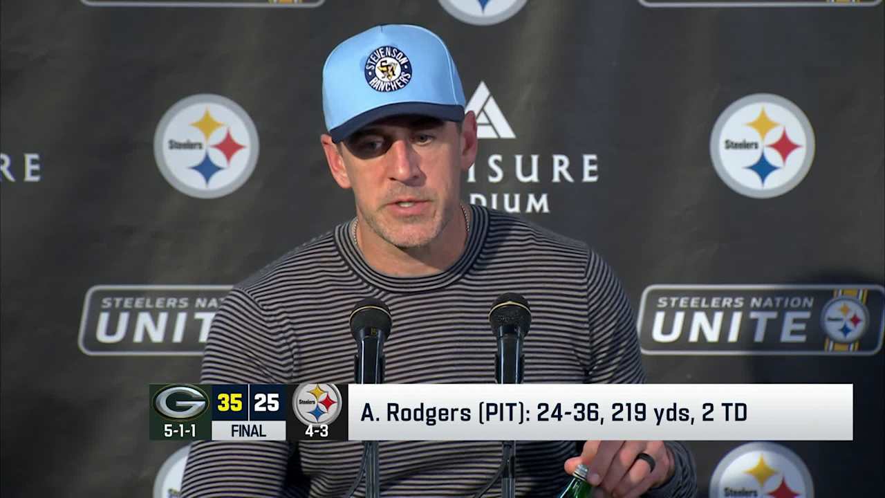 Pittsburgh Steelers quarterback Aaron Rodgers reflects on Week 8 loss ...