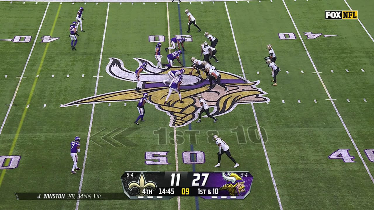 Minnesota Vikings linebacker Danielle Hunter registers his 11th sack of ...