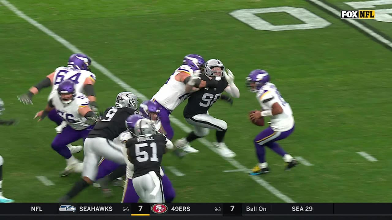 Las Vegas Raiders defensive end Maxx Crosby overcomes holding call for ...