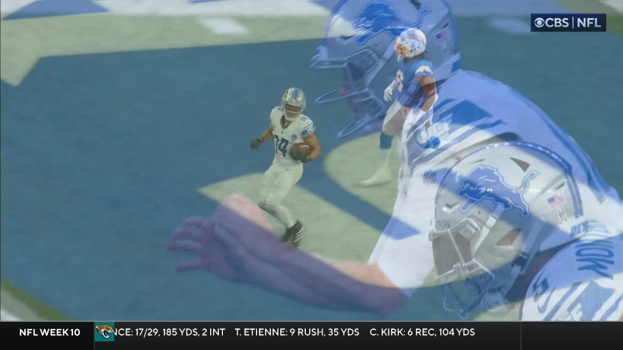 Detroit Lions quarterback Jared Goff's 20-yard TD pass to Amon-Ra St ...