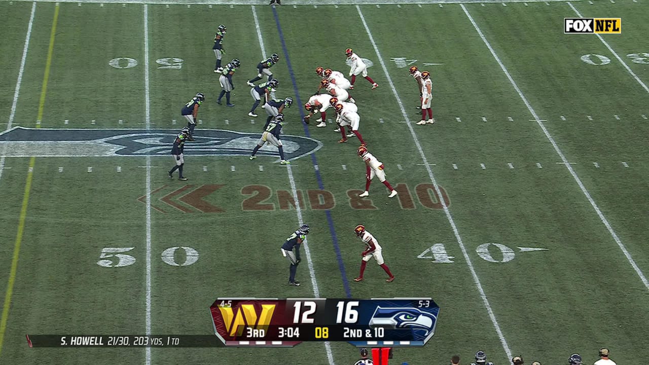 Seattle Seahawks defensive end Dre'Mont Jones swallows up Sam Howell on ...