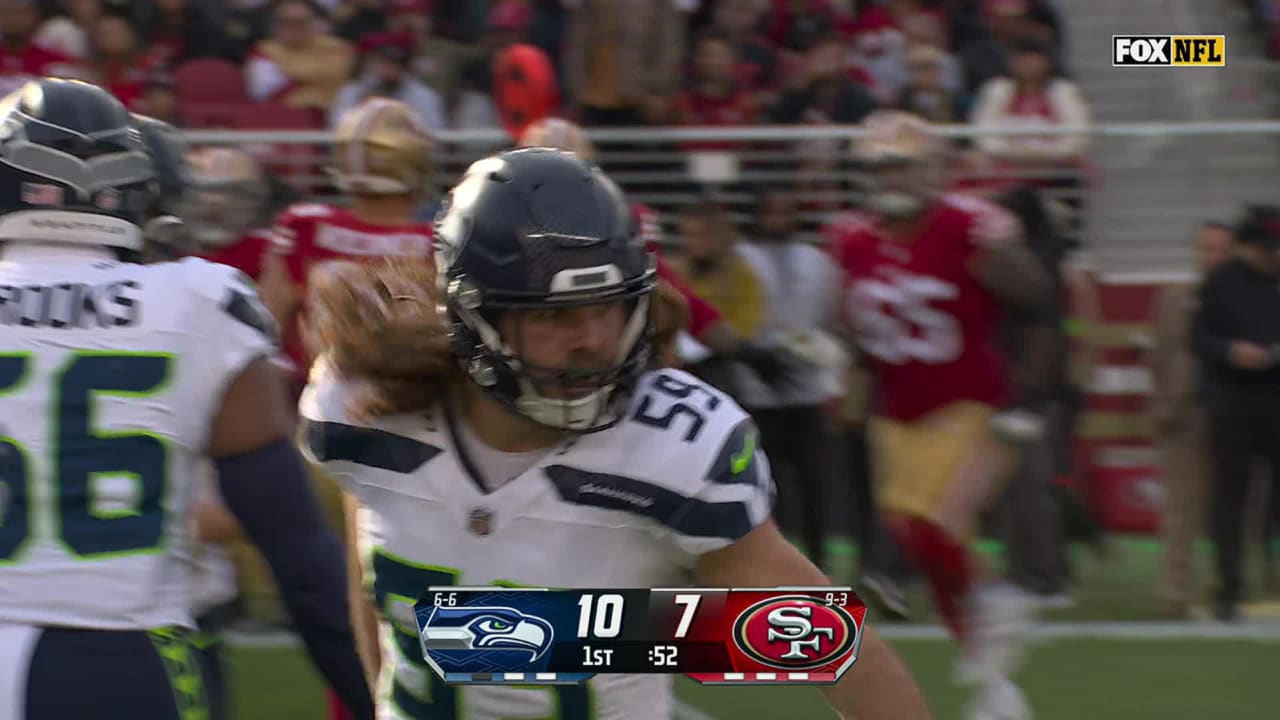 Seattle Seahawks linebacker Jon Rhattigan's hit-stick tackle halts San ...