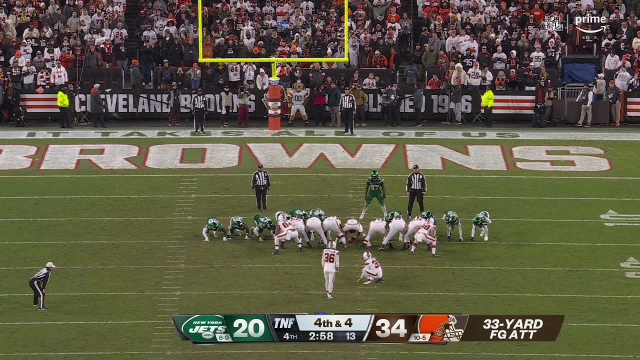 Cleveland Browns kicker Riley Patterson's first field goal as a Brown ...