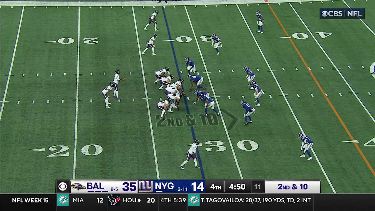 New York Giants' defensive back Dane Belton wraps up Baltimore Ravens ...