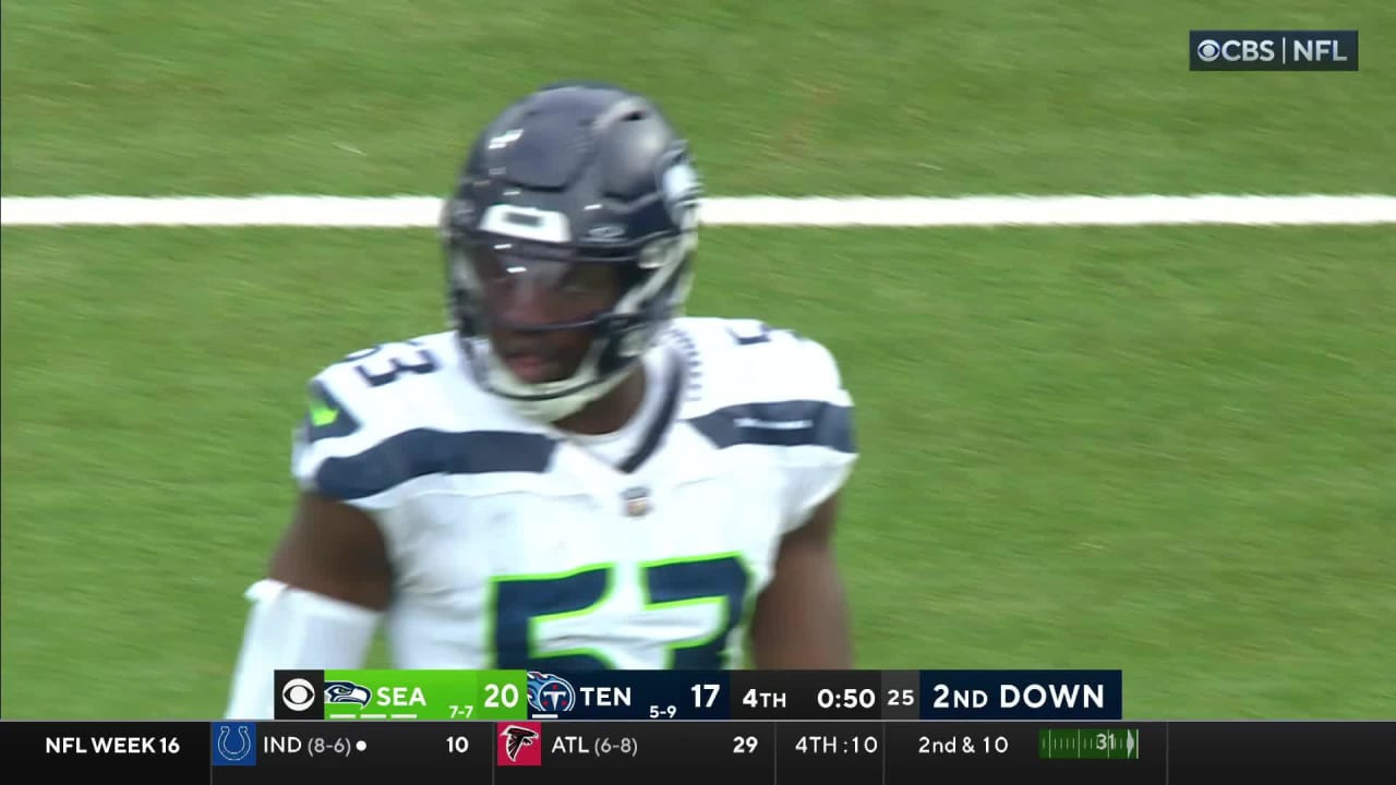 Seattle Sehawks linebacker Boye Mafe sacks Tennessee Titans quarterback ...