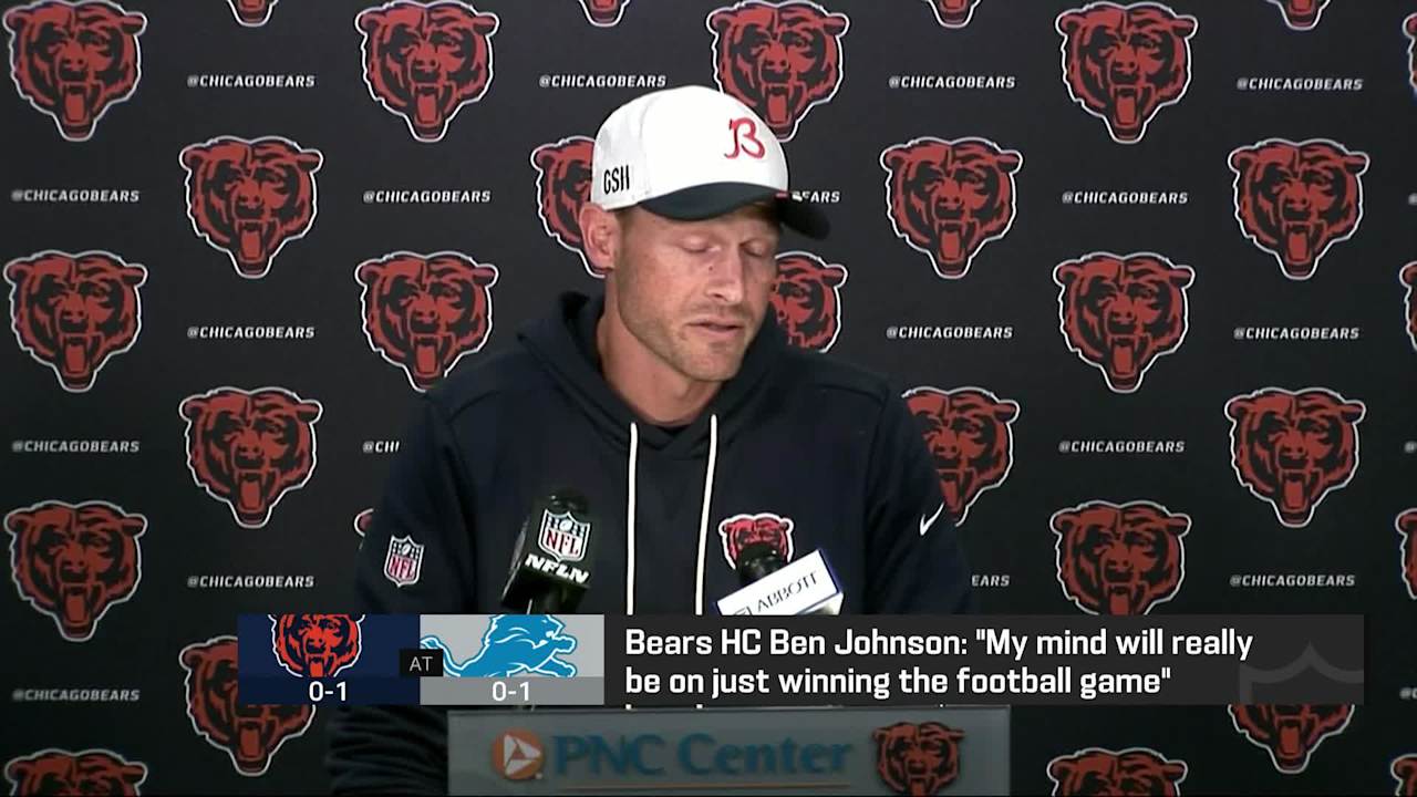 Chicago Bears head coach Ben Johnson addresses upcoming match up ...
