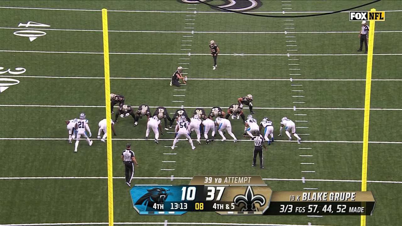 New Orleans Saints kicker Blake Grupe extends Saints lead to 40-10 vs ...