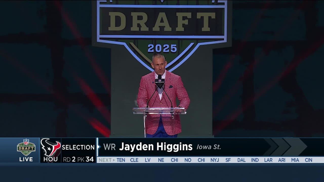 Houston Texans select wide receiver Jayden Higgins with No. 34 pick in ...