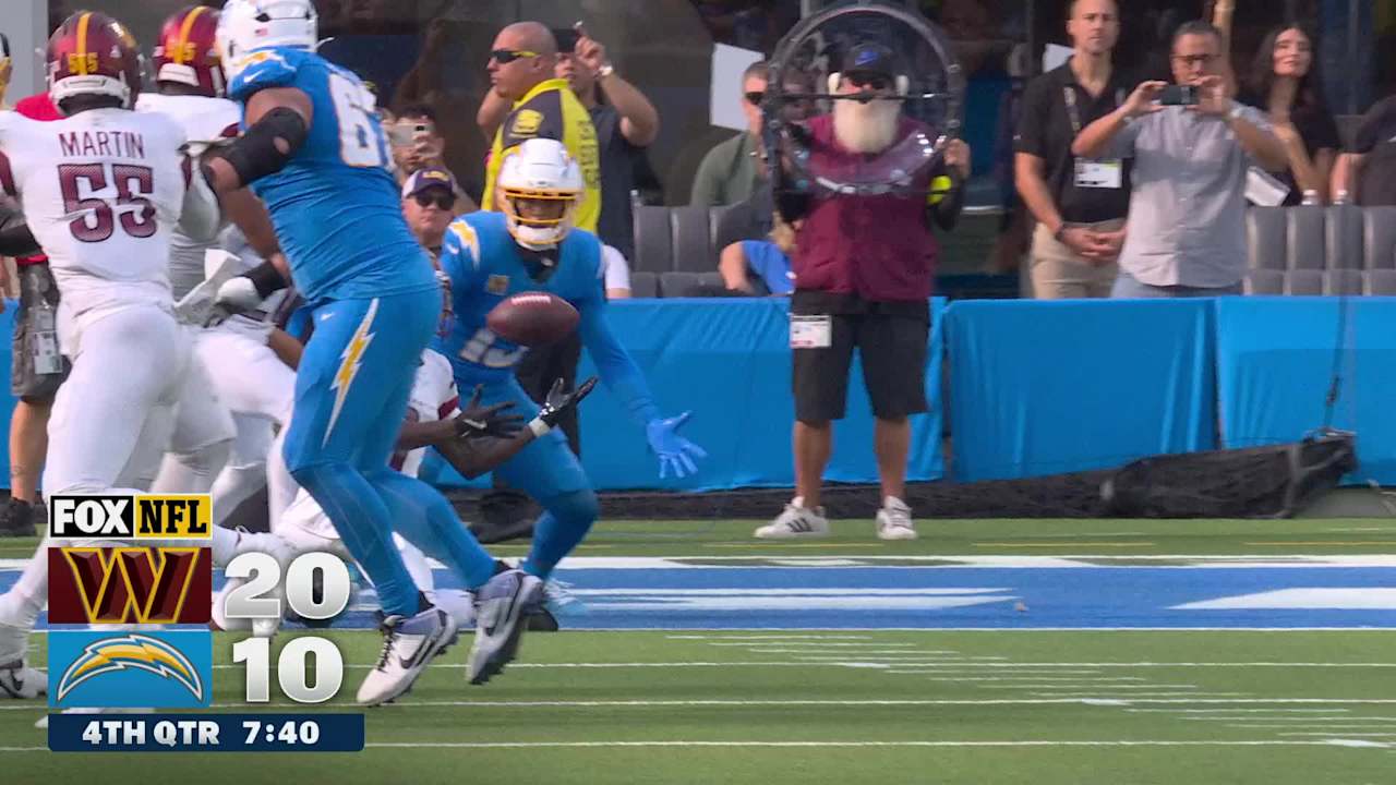 Washington Commanders cornerback Mike Sainristil's goal-line INT vs ...